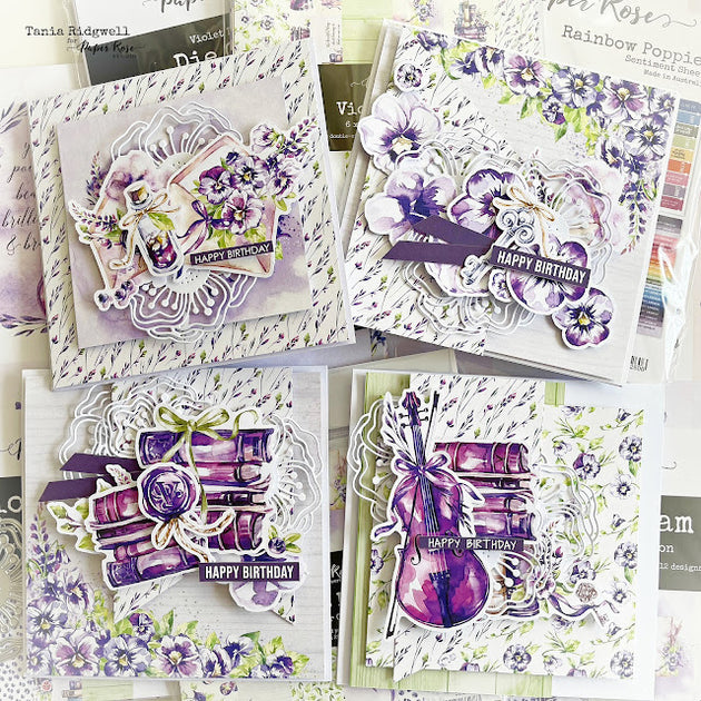 Violet Dream Cards - Tania Ridgwell – Paper Rose Studio
