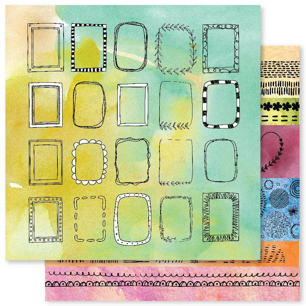 Watercolours & Scribbles F 12x12 Paper (12pc Bulk Pack) 26410 – Paper ...