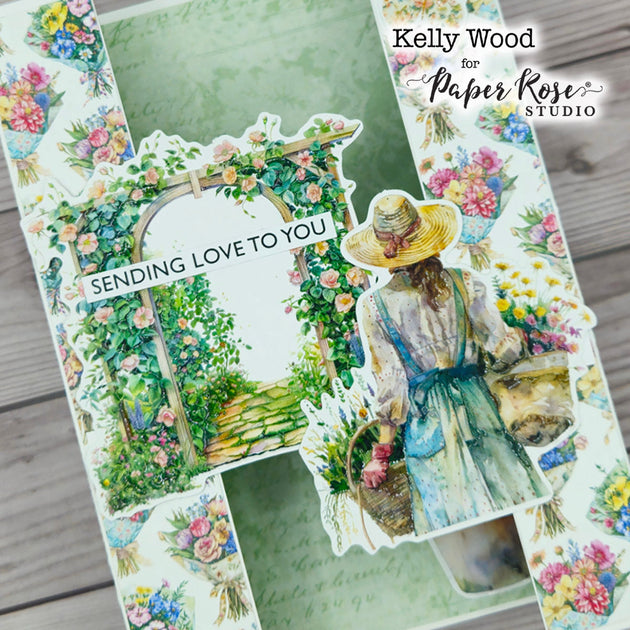 Flower Shoppe Accordion Fold Card - Kelly Wood – Paper Rose Studio