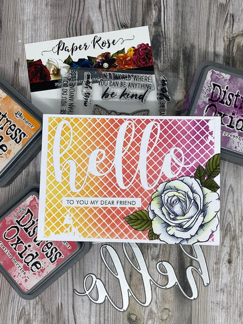 Sketchy Roses Card - Amanda Herring – Paper Rose Studio