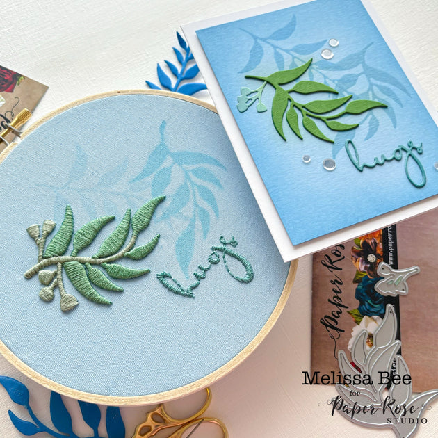 Gum Leaves Embroidery Project - Melissa Bee – Paper Rose Studio