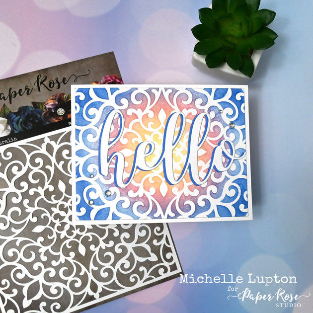 Stencilled Hello - Michelle Lupton – Paper Rose Studio