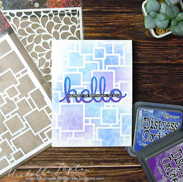 Double Stencil Card - Michelle Lupton – Paper Rose Studio