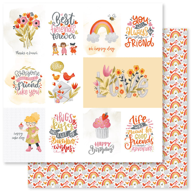 Best Friends A 12x12 Paper (12pc Bulk Pack) 30390 – Paper Rose Studio