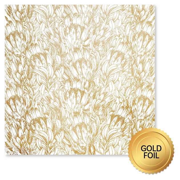 Blooming Proteas Gold Foil A 12x12 Paper (6pc Bulk Pack) 30750 – Paper ...