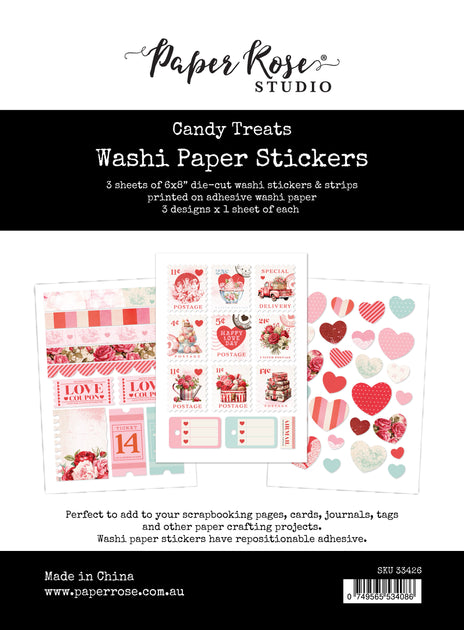 Candy Treats 6x8 Washi Paper Sticker Pack 33426 – Paper Rose Studio