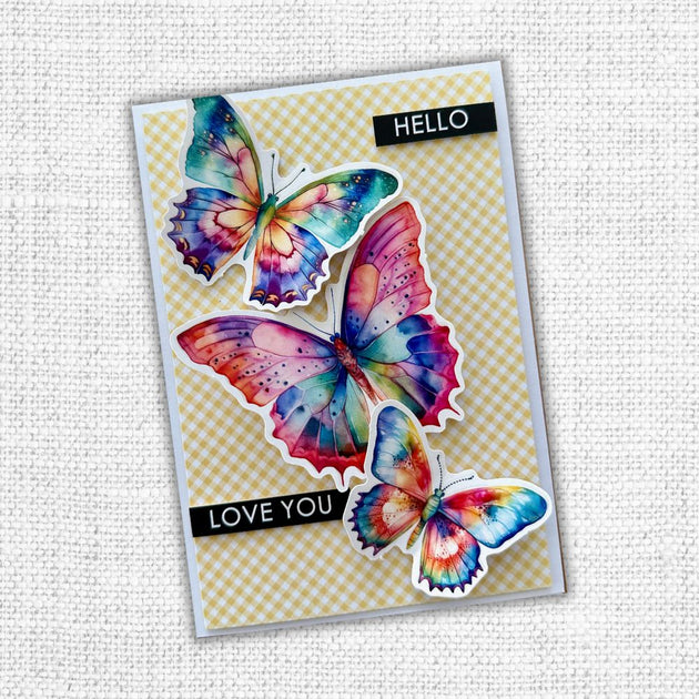 Rainbow Garden Butterflies Embossed Die Cuts 31476 – Paper Rose Studio