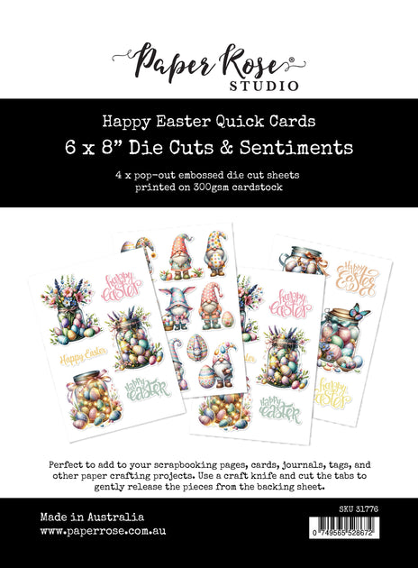 Happy Easter 6x8" Die Cuts & Sentiments 31776 – Paper Rose Studio