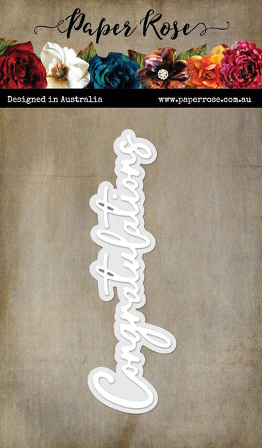 Congratulations Large Metal Cutting Die 28924 – Paper Rose Studio