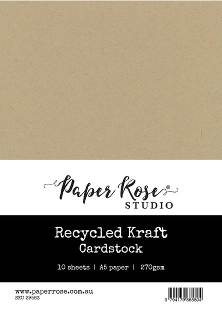 Recycled Kraft Smooth Cardstock A5 10pc 29563 – Paper Rose Studio