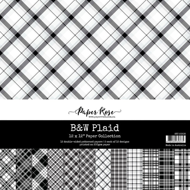 B&W Plaid – Paper Rose Studio