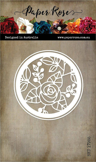 Ella's Garden Rose Circle Frame Metal Die 17955 – Paper Rose Studio