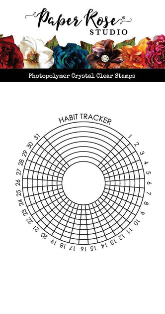 Radial Habit Tracker Clear Stamp 28696 DISCONTINUED – Paper Rose Studio