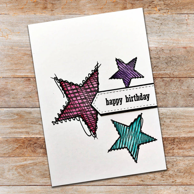 Scribble Stars Clear Stamp Set 17586 – Paper Rose Studio