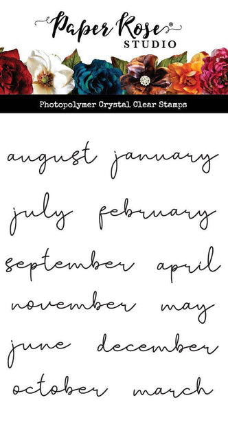 Thin Script Months Clear Stamp 28705 – Paper Rose Studio