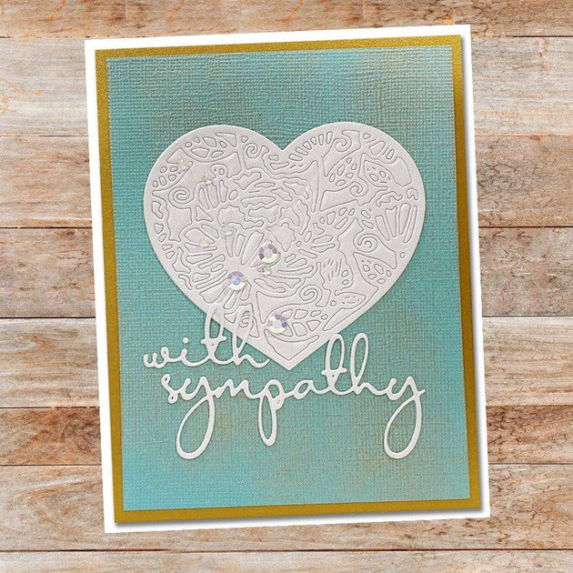 With Sympathy Fine Script Layered Metal Cutting Die 21435 – Paper Rose ...